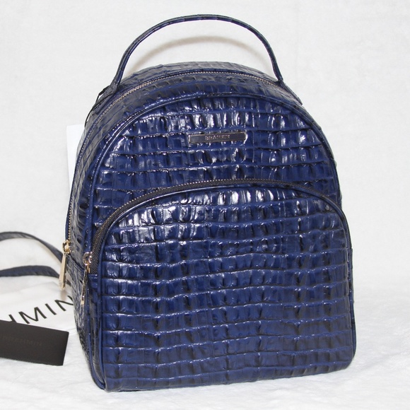 Brahmin | Bags | Nwt Brahmin Chelcy Backpack Ink Leontyne Leather Bag ...